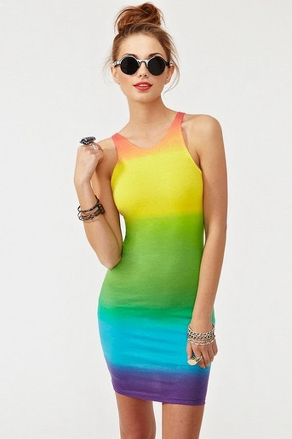 30 Gorgeous Rainbow Colored Dress Designs