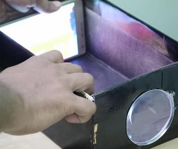 How to Make a Film Projector using Smartphone and Shoe Box